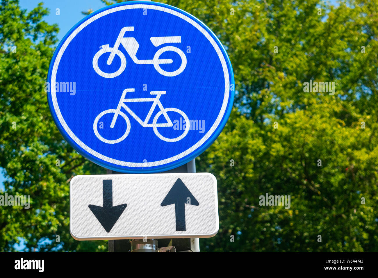 Sign Bicycle Only Lane Road Stock Photos & Sign Bicycle Only Lane Road ...