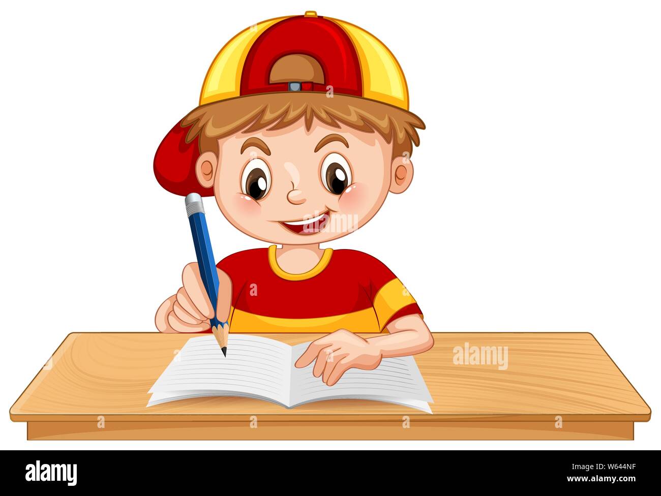 Boy Writing Clipart