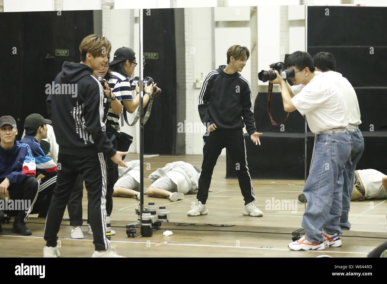 Chinese actor and singer Lu Han is pictured during a set visit for his ...