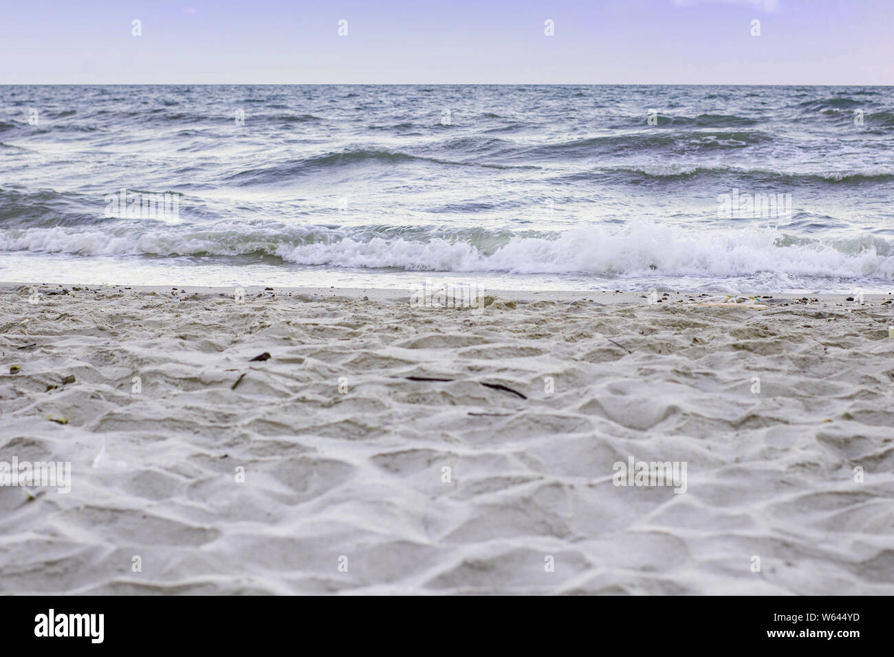 Empty beautiful sand beach background Stock Photo - Alamy
