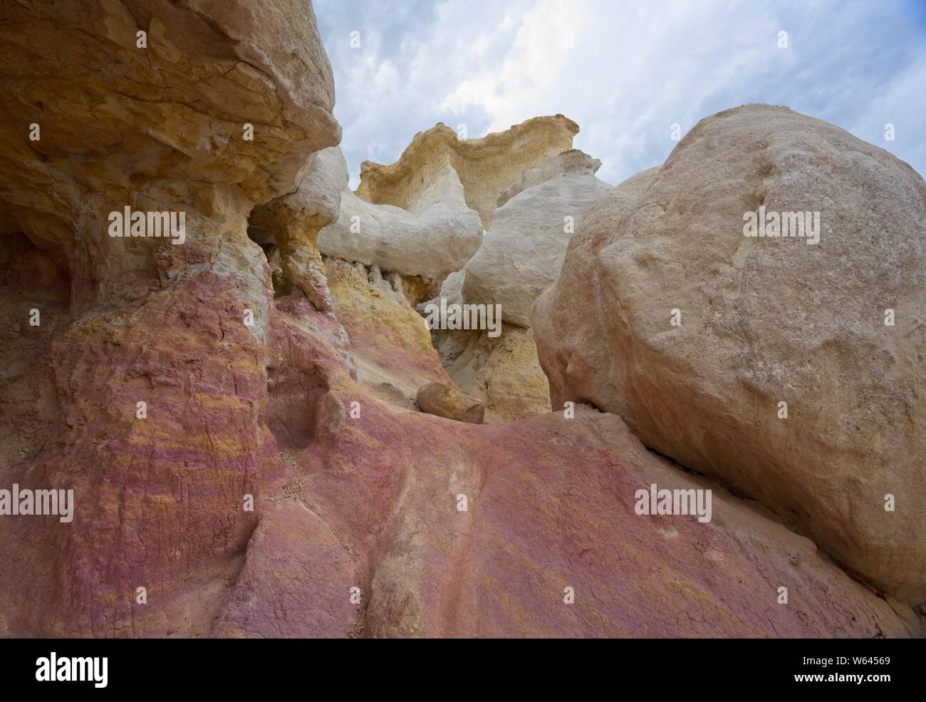 Rock formations at the Paint Mines Stock Photo - Alamy