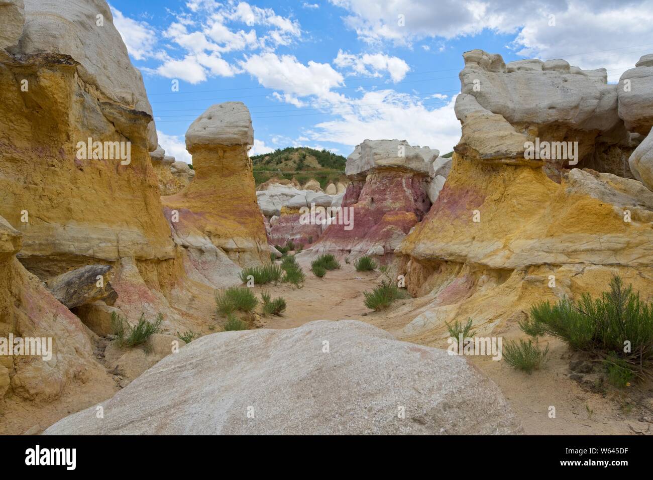 Rock formations at the Paint Mines Stock Photo - Alamy