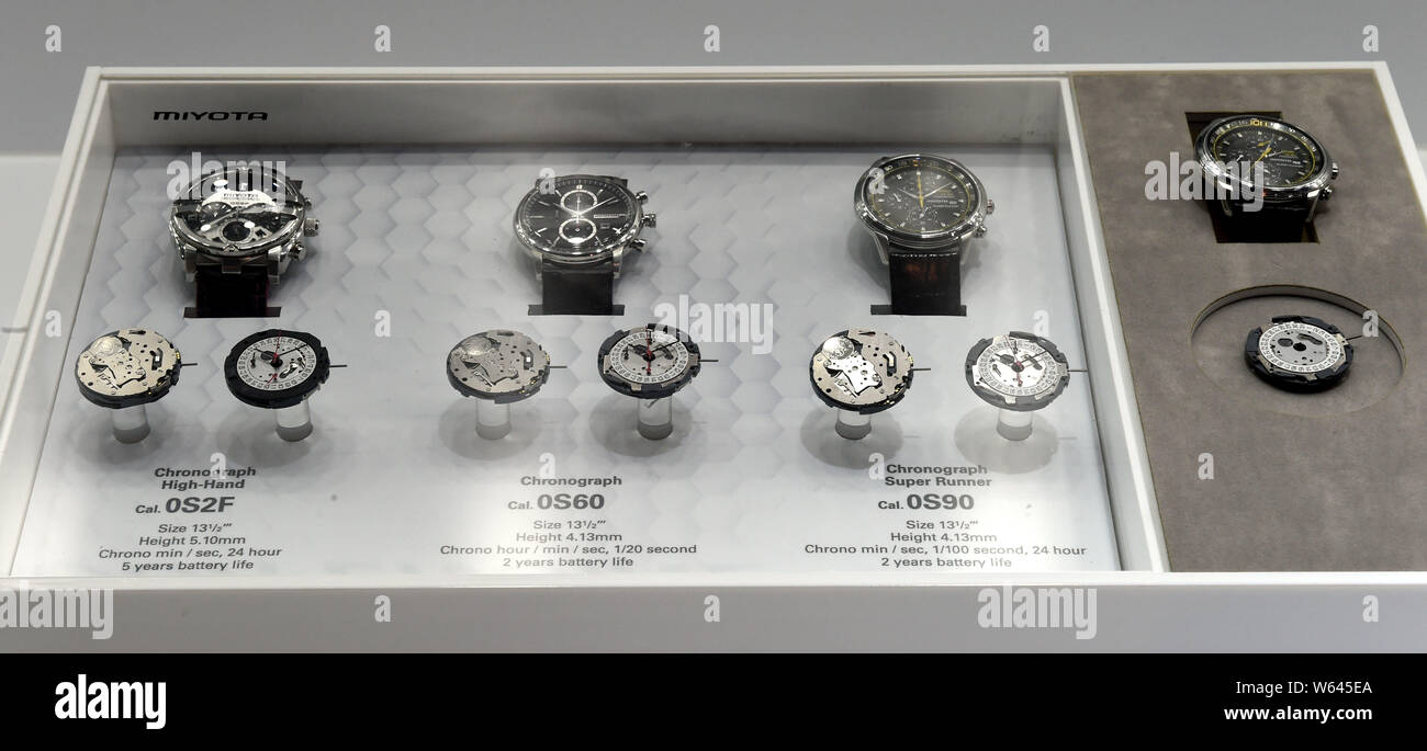 Miyota watches and movements are on display during the Hong Kong Watch ...
