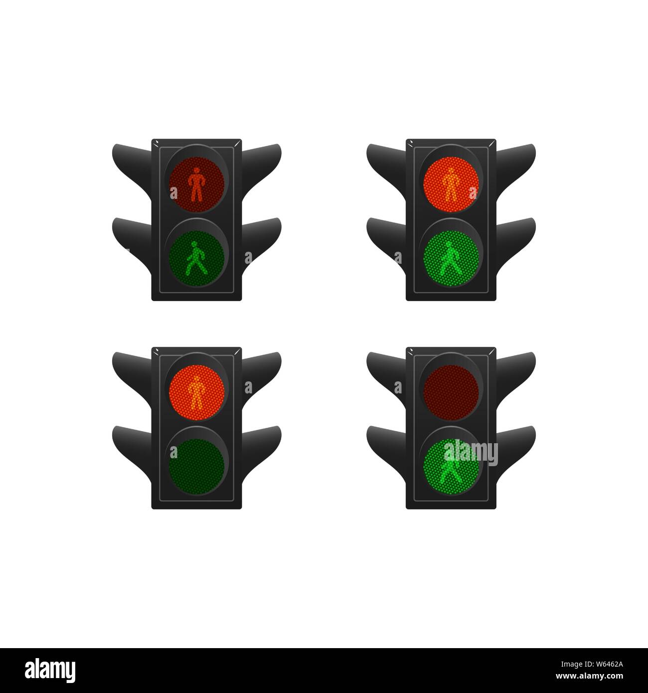 Pedestrian crossing light signal Stock Vector Images - Alamy