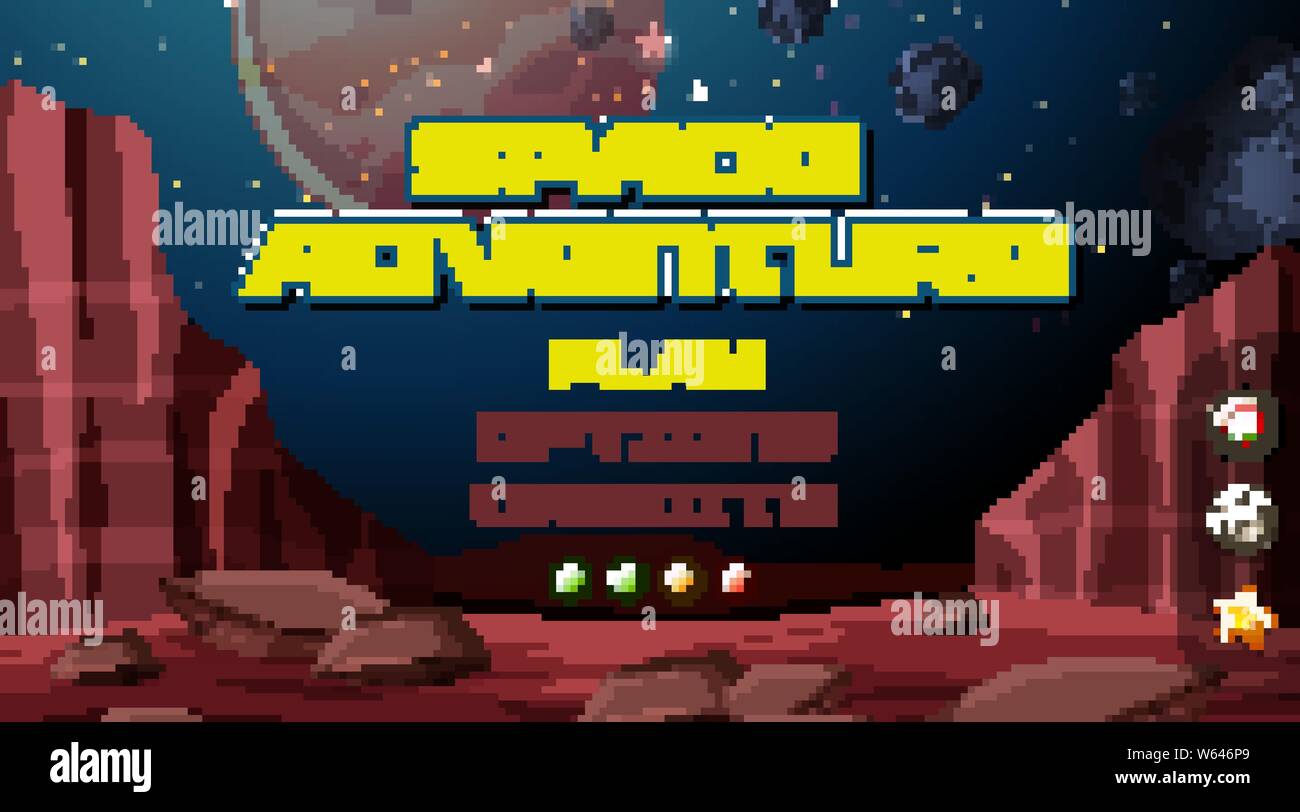 Space adventure game background illustration Stock Vector Image & Art ...