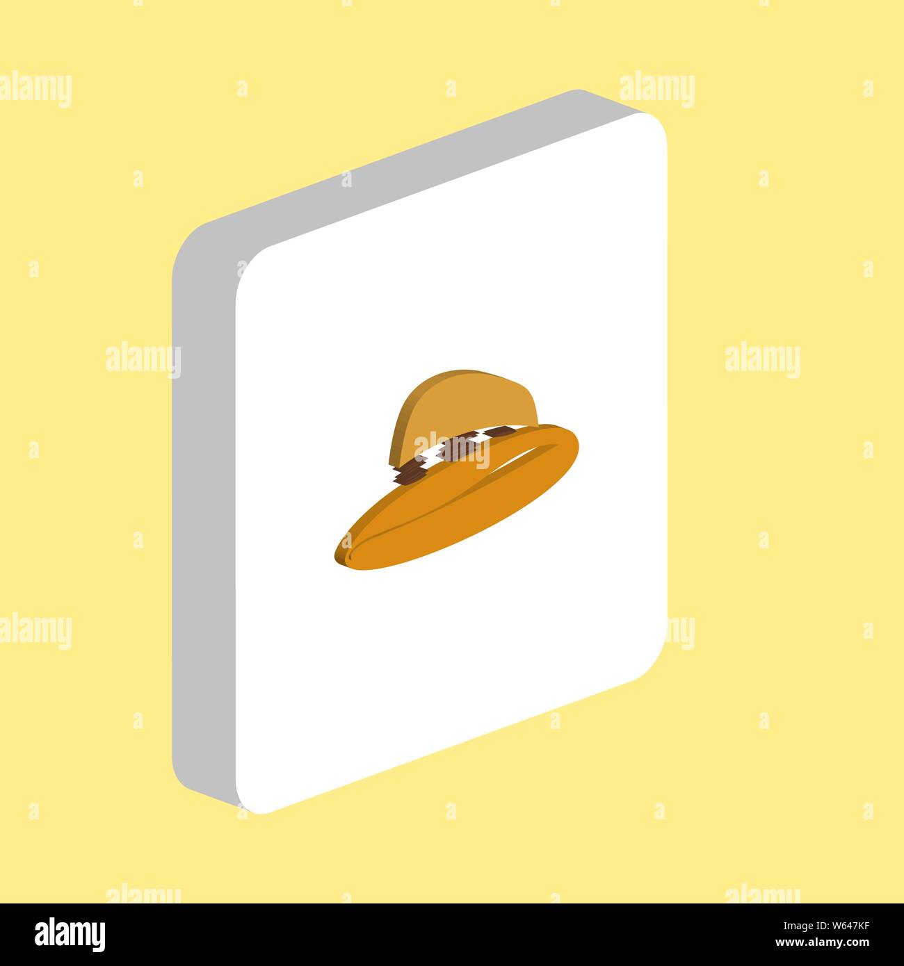 Cowboy Hat Simple vector icon. Illustration symbol design template for ...