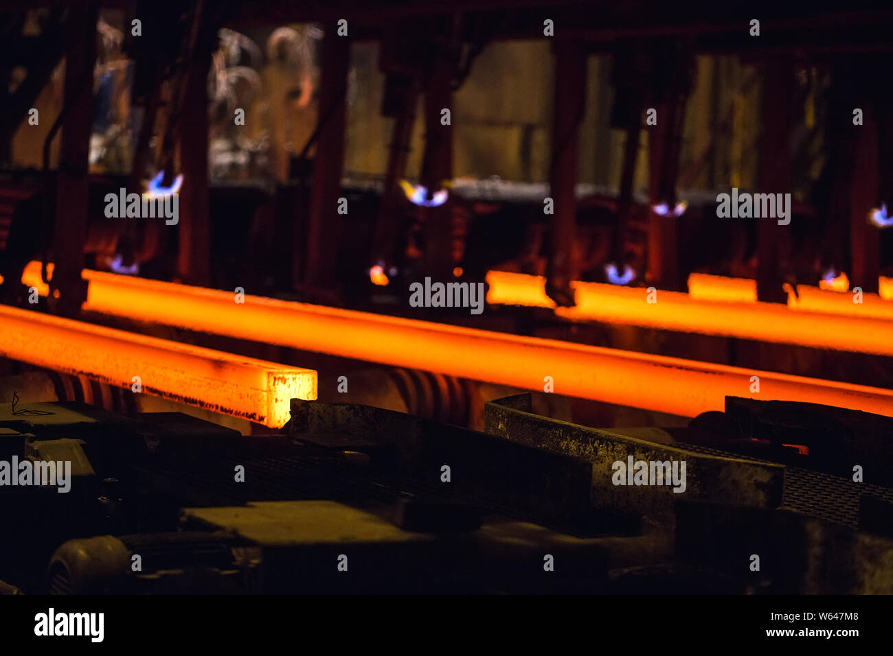 Hot billet bloom continuous casting, also called strand casting Stock ...