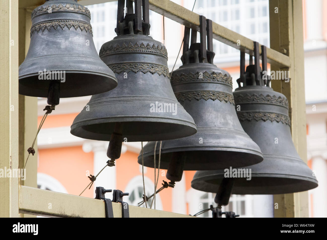Four old church bells hi-res stock photography and images - Alamy