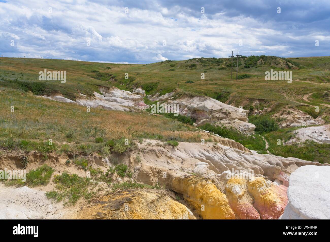 Rock formations at the Paint Mines Stock Photo - Alamy