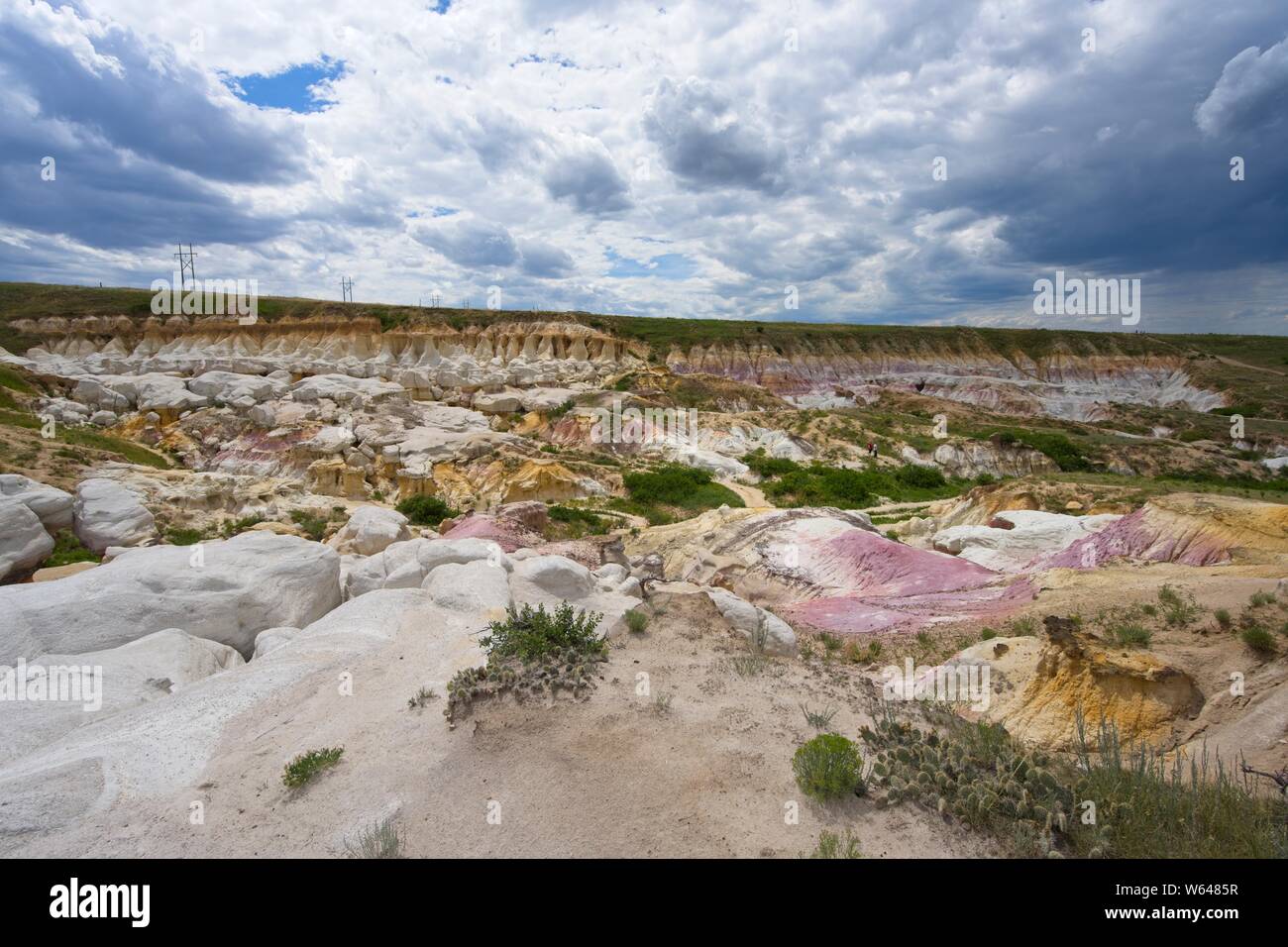 Rock formations at the Paint Mines Stock Photo - Alamy