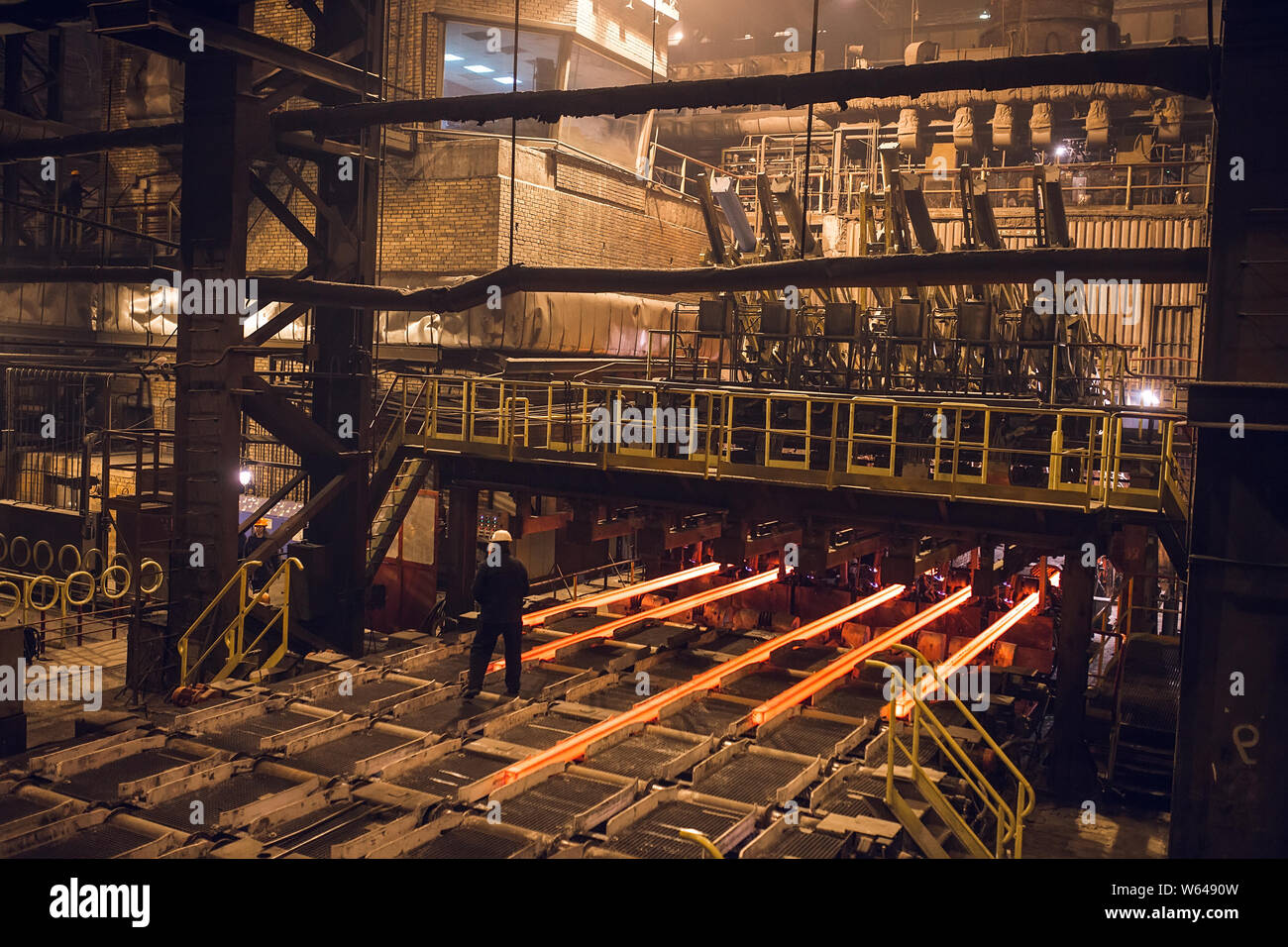 Hot billet bloom continuous casting, also called strand casting Stock ...