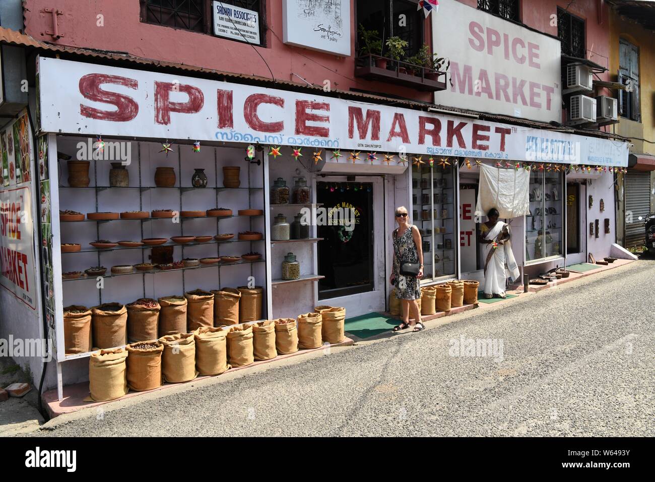 The Spice Market in Jew Town, Kochi, Kerala, India Stock Photo - Alamy