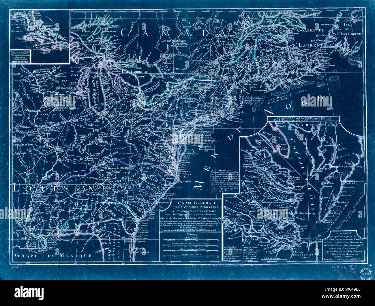 American Revolutionary War Era Maps 1750-1786 456 Carte generale des ...