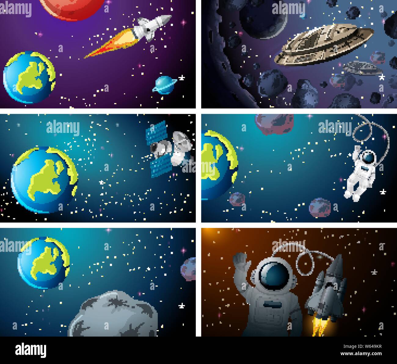 Large space background scenes illustration Stock Vector Image & Art - Alamy