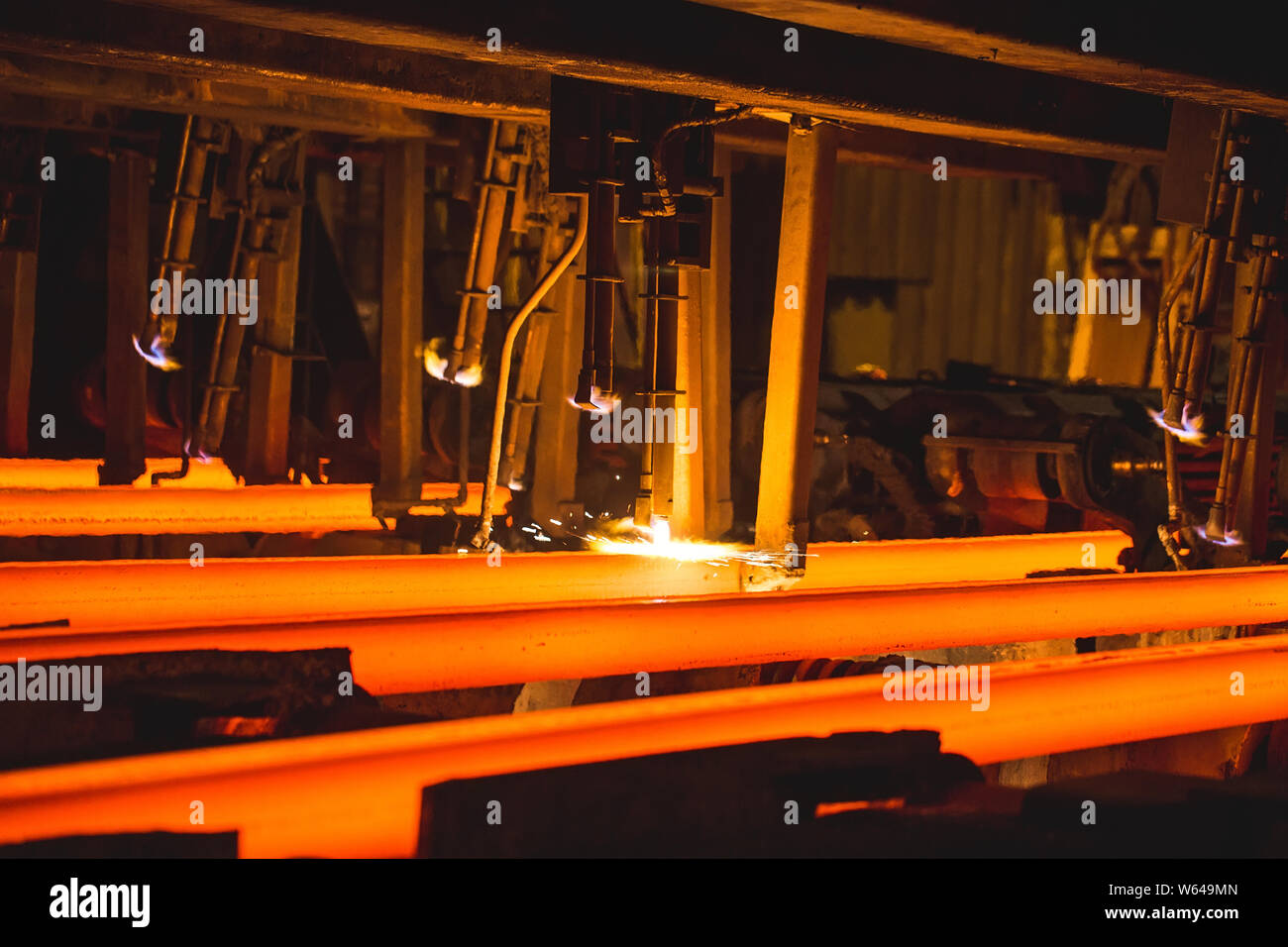 Hot billet bloom continuous casting, also called strand casting Stock ...