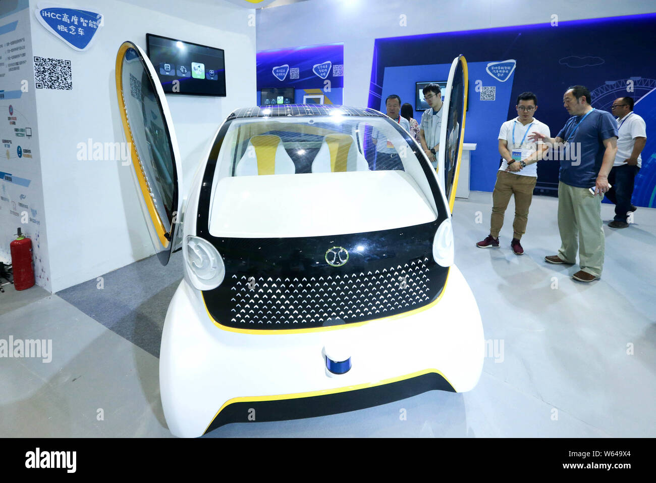 --FILE--A concept car of Beijing Automotive Group (BAIC) is on display ...