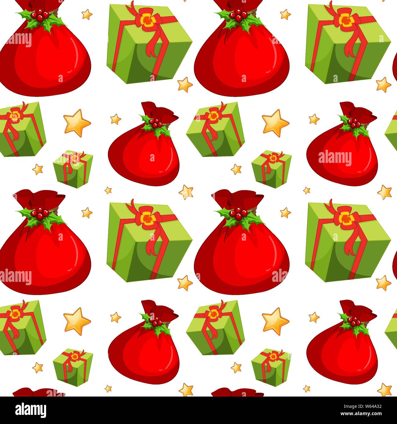 Seamless pattern tile cartoon with Christmas theme illustration Stock ...