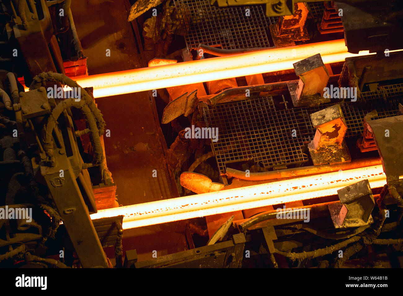 Hot billet bloom continuous casting, also called strand casting Stock ...