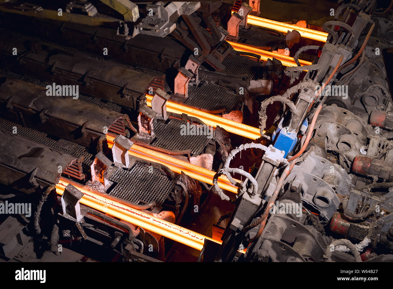 Hot billet bloom continuous casting, also called strand casting Stock ...