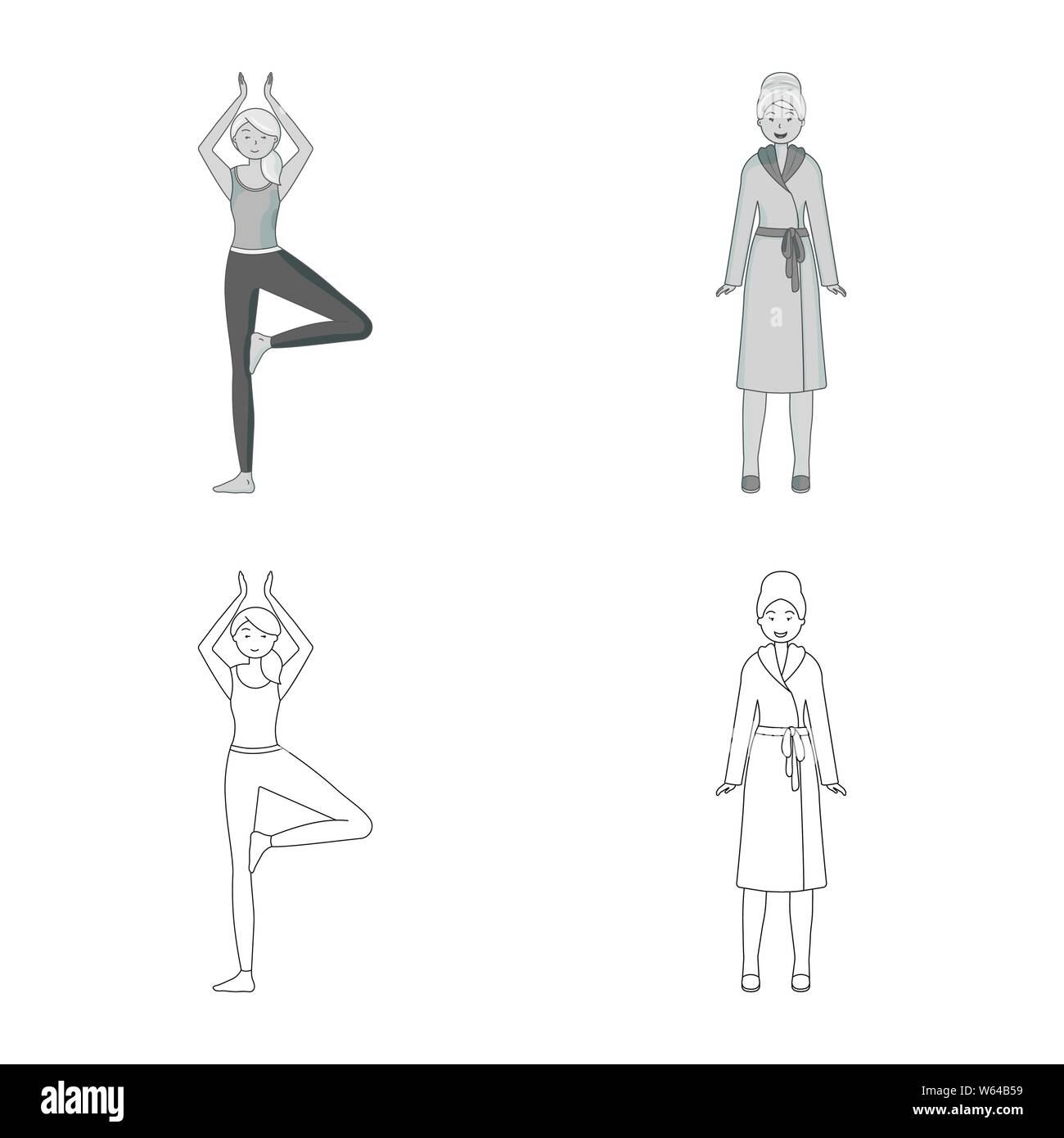 Vector design of posture and mood symbol. Collection of posture and ...