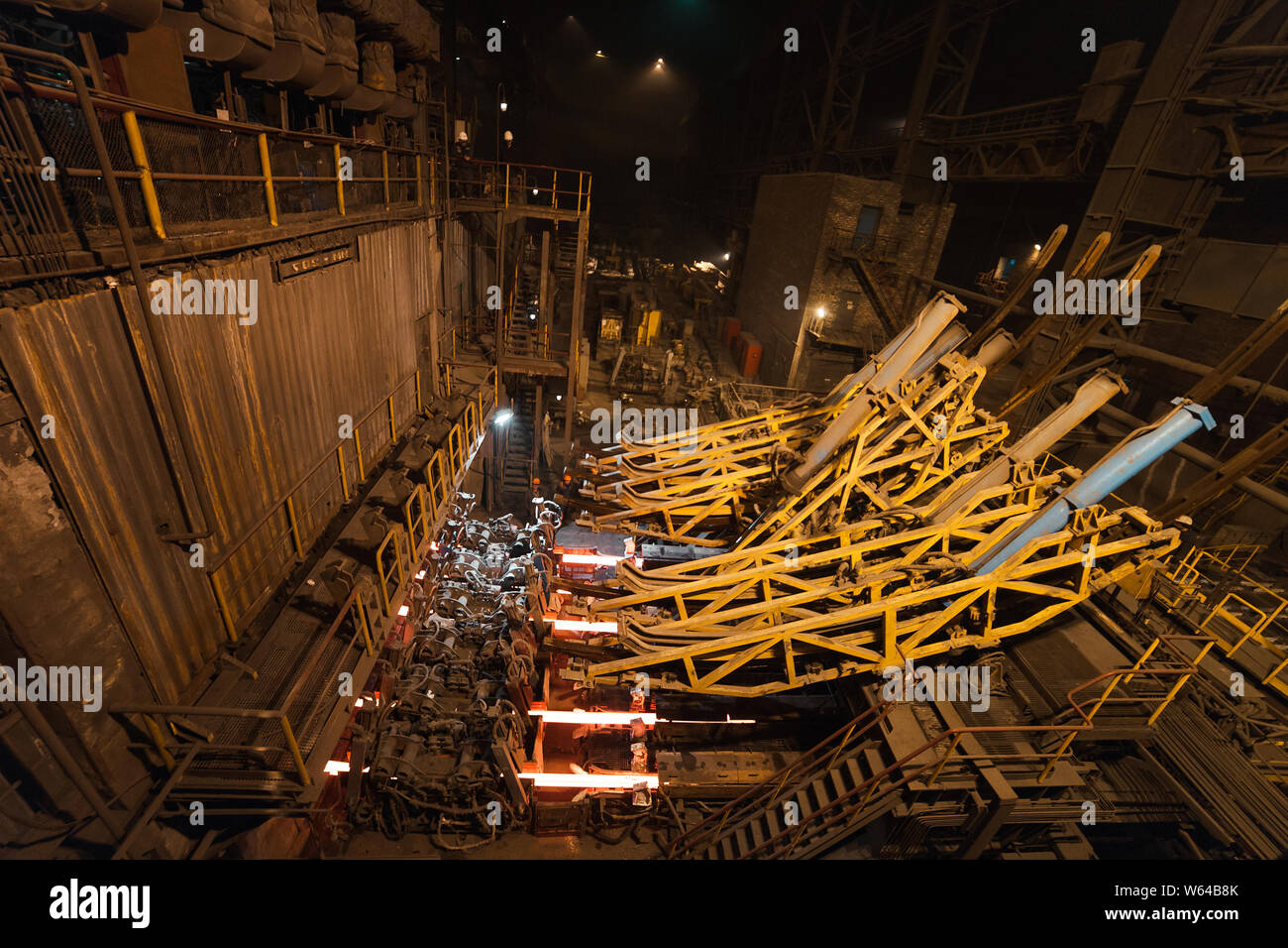 Hot billet bloom continuous casting, also called strand casting Stock ...