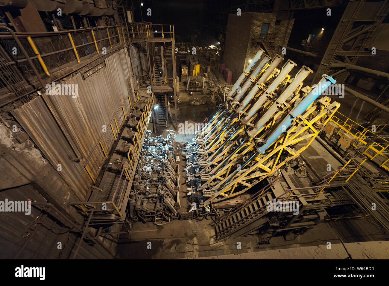 Hot billet bloom continuous casting, also called strand casting Stock ...