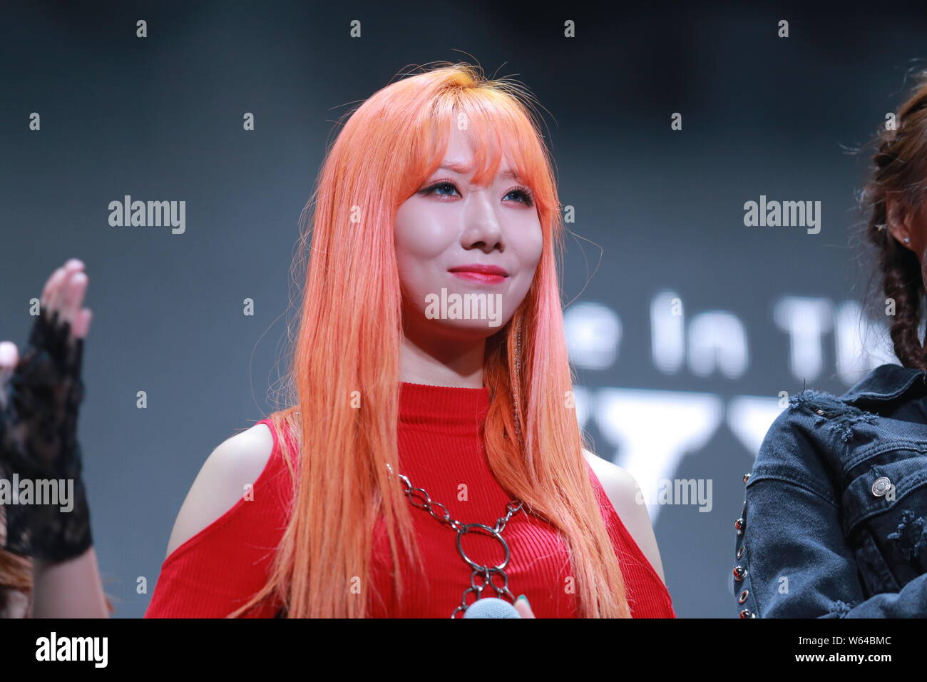 Members of South Korean girl group Dreamcatcher perform at a showcase ...