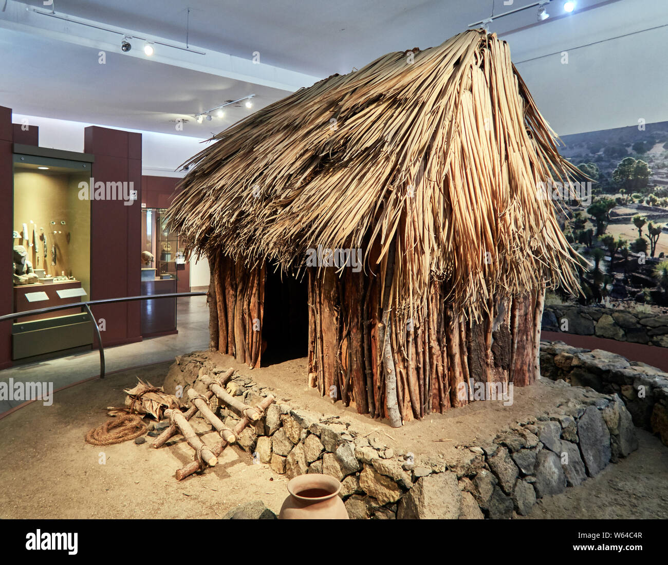 North America, MEXICO, Puebla state, Cantona museum, prehispanic house ...
