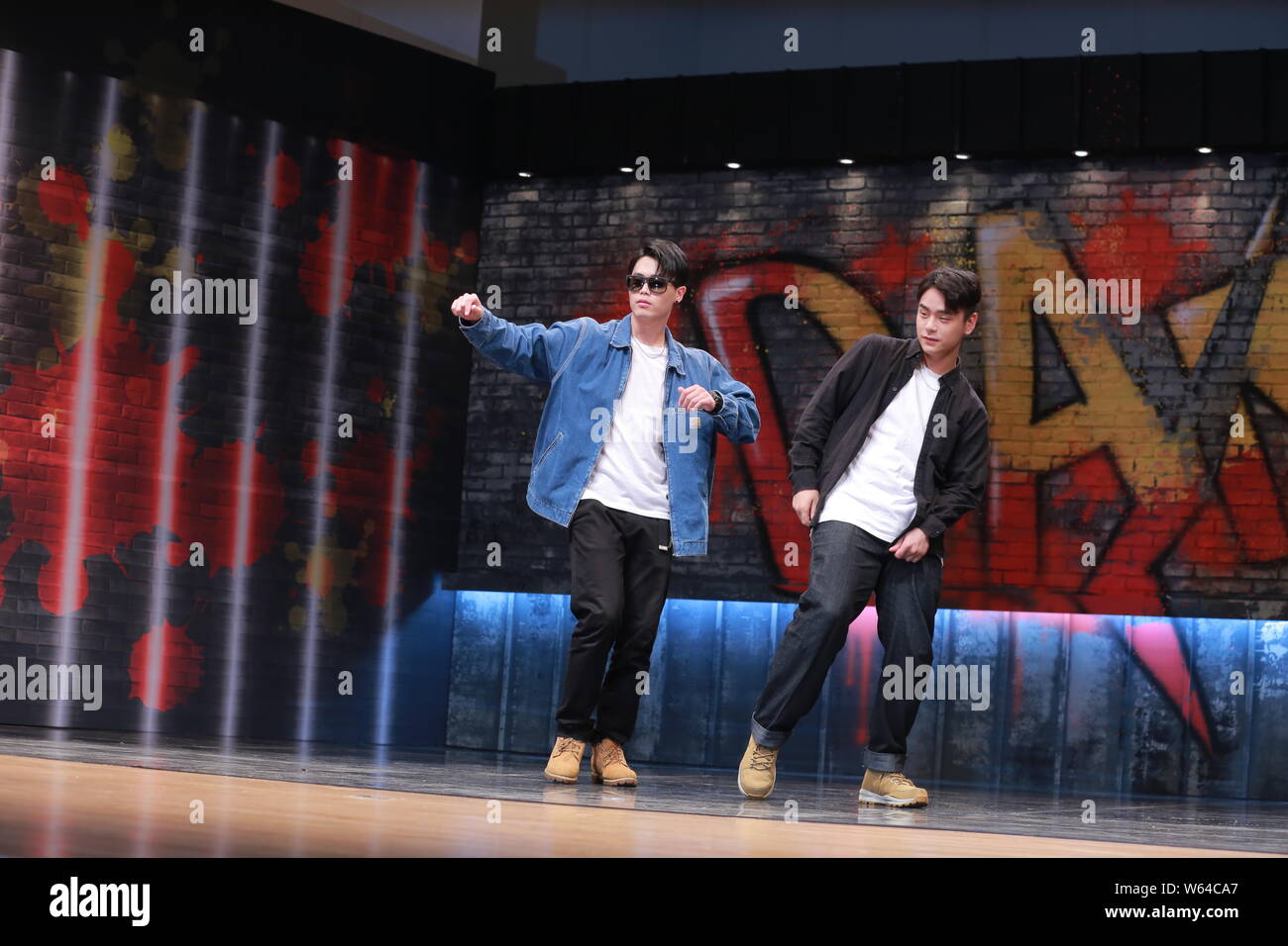 Members of South Korean dance crew Just Jerk attend a press conference ...