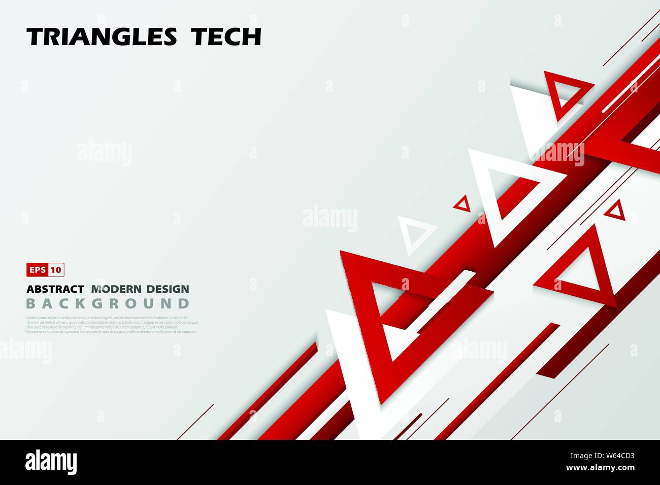 Abstract gradient red triangles tech overlap design of futuristic ...
