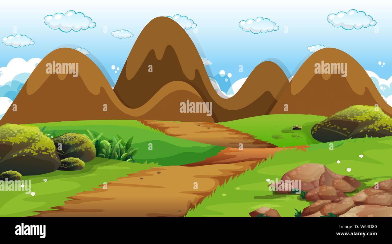 Empty background nature scenery illustration Stock Vector Image & Art ...