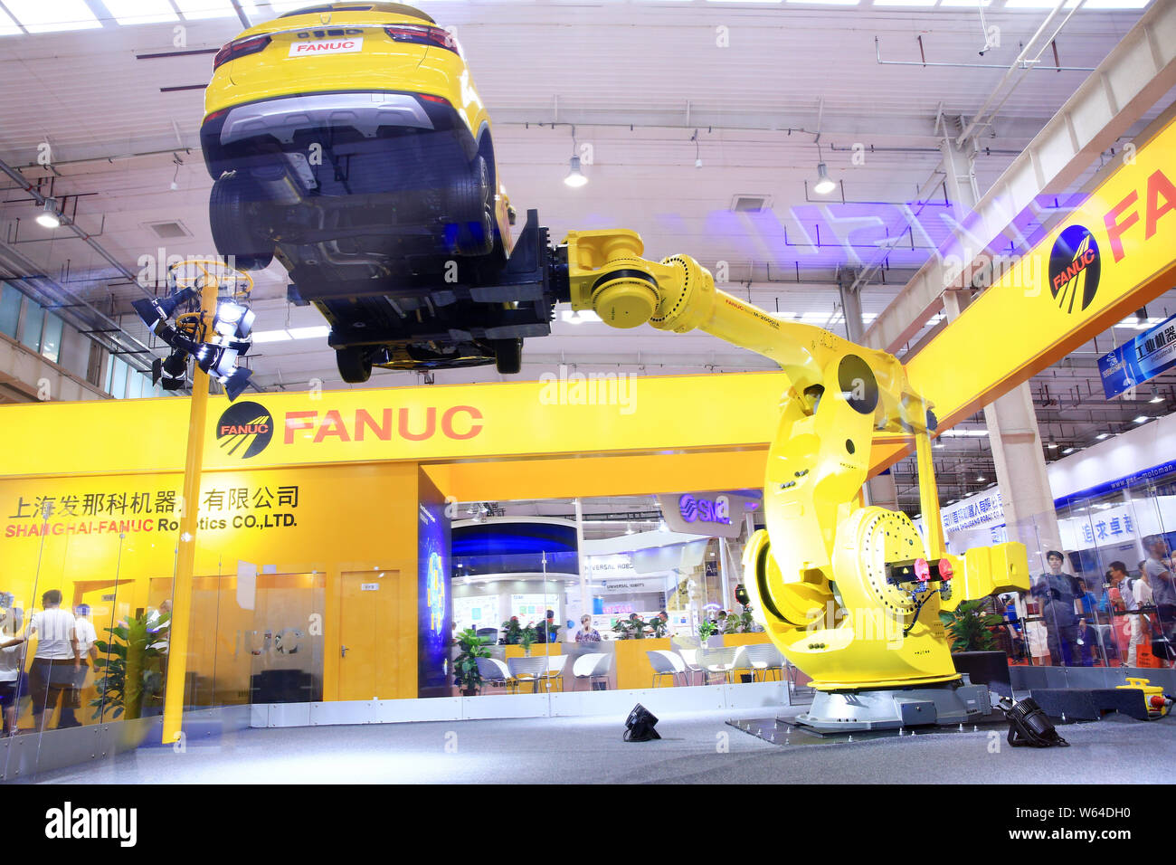 --FILE--View of the stand of Fanuc during the World Robot Conference ...