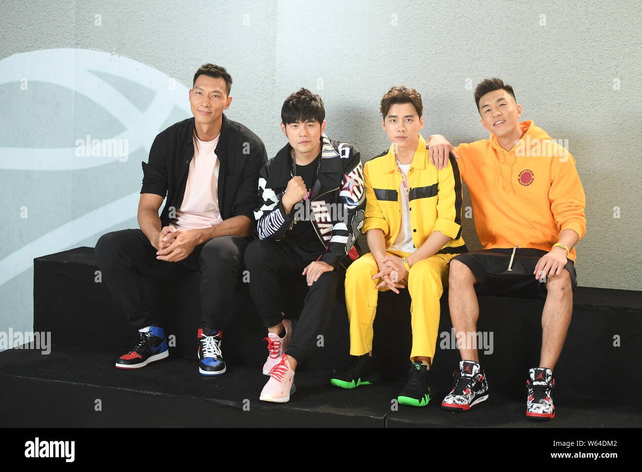 (From left) Chinese basketball player Yi Jianlian, Taiwanese singer and ...