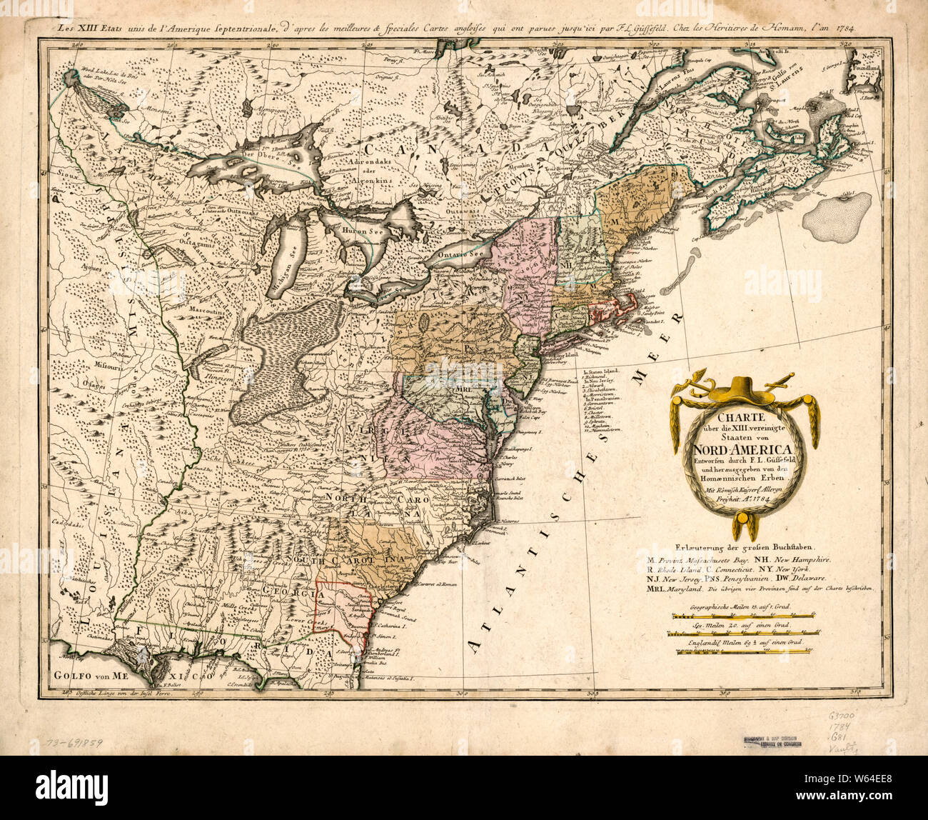 American Revolutionary War Era Maps 1750-1786 489 Charte über de XIII ...