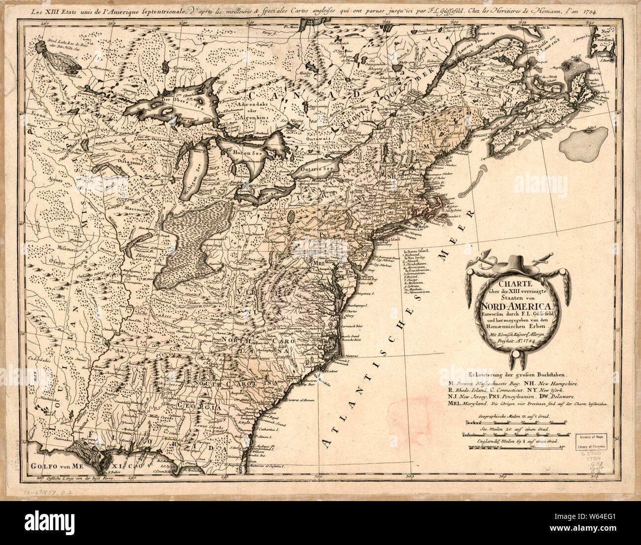 American Revolutionary War Era Maps 1750-1786 490 Charte über de XIII ...
