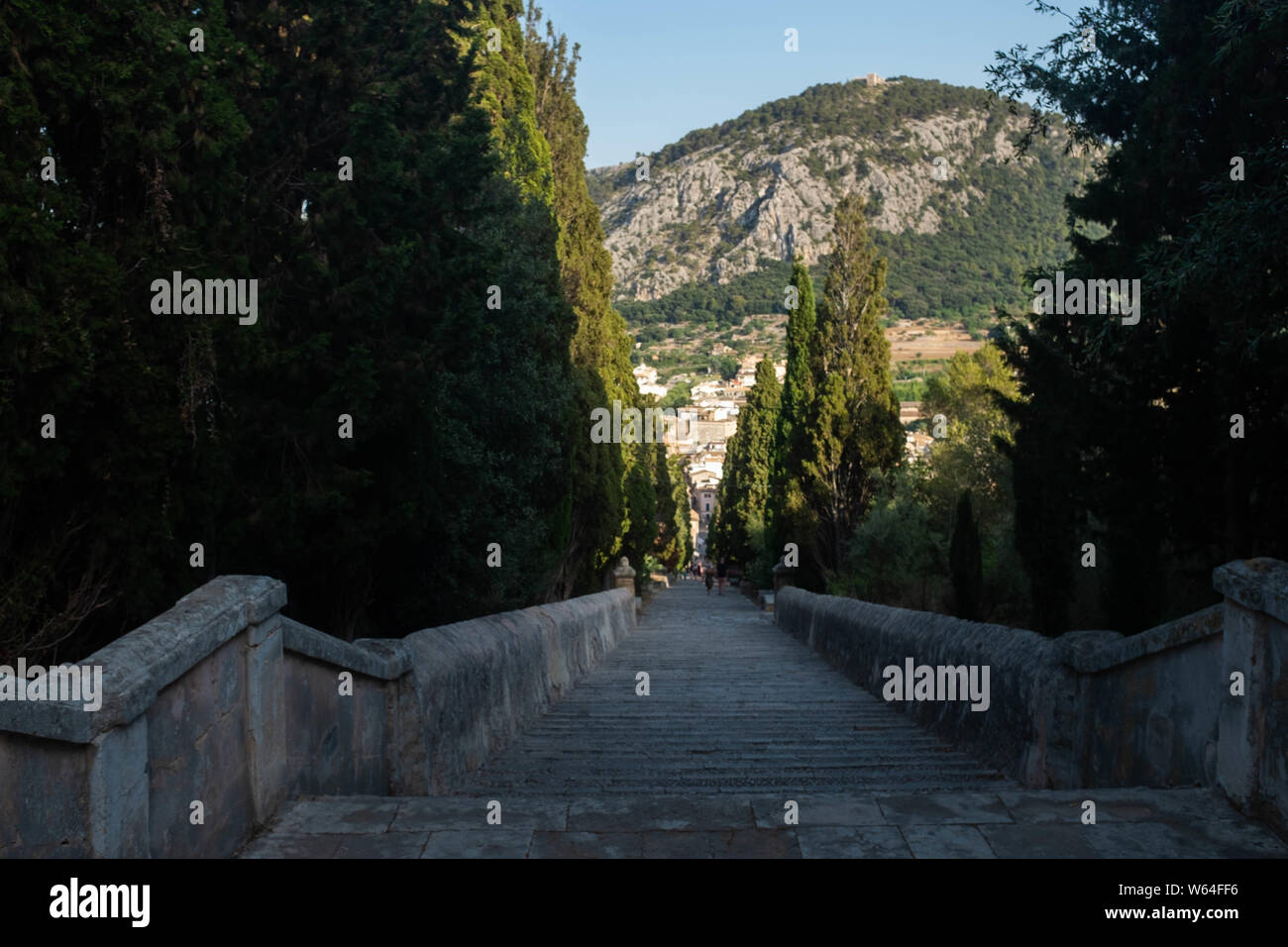 Calvary Steps, Pollenca, Mallorca Stock Photo - Alamy