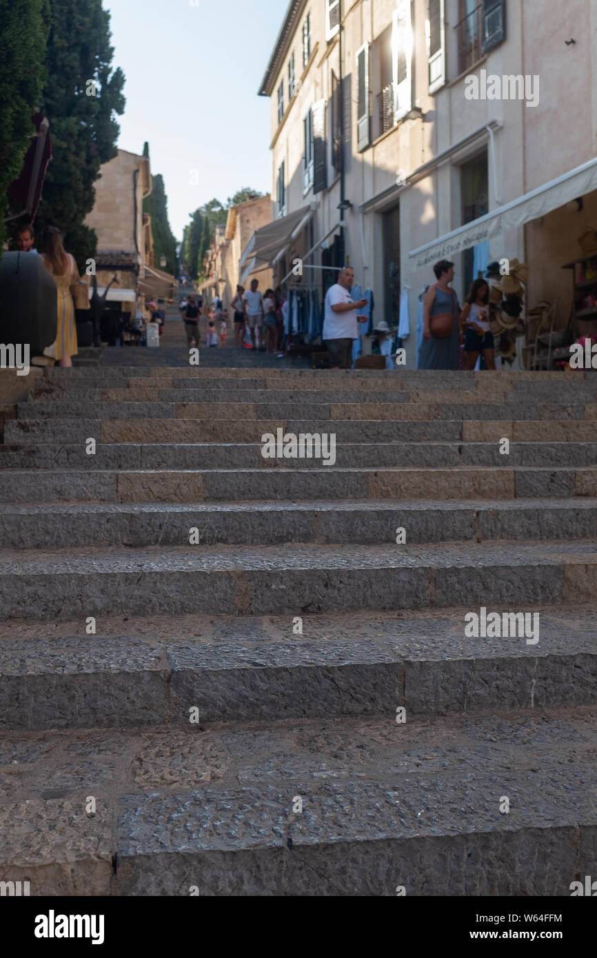 Calvary Steps, Pollenca, Mallorca Stock Photo - Alamy