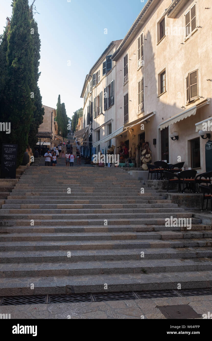 Calvary Steps, Pollenca, Mallorca Stock Photo - Alamy