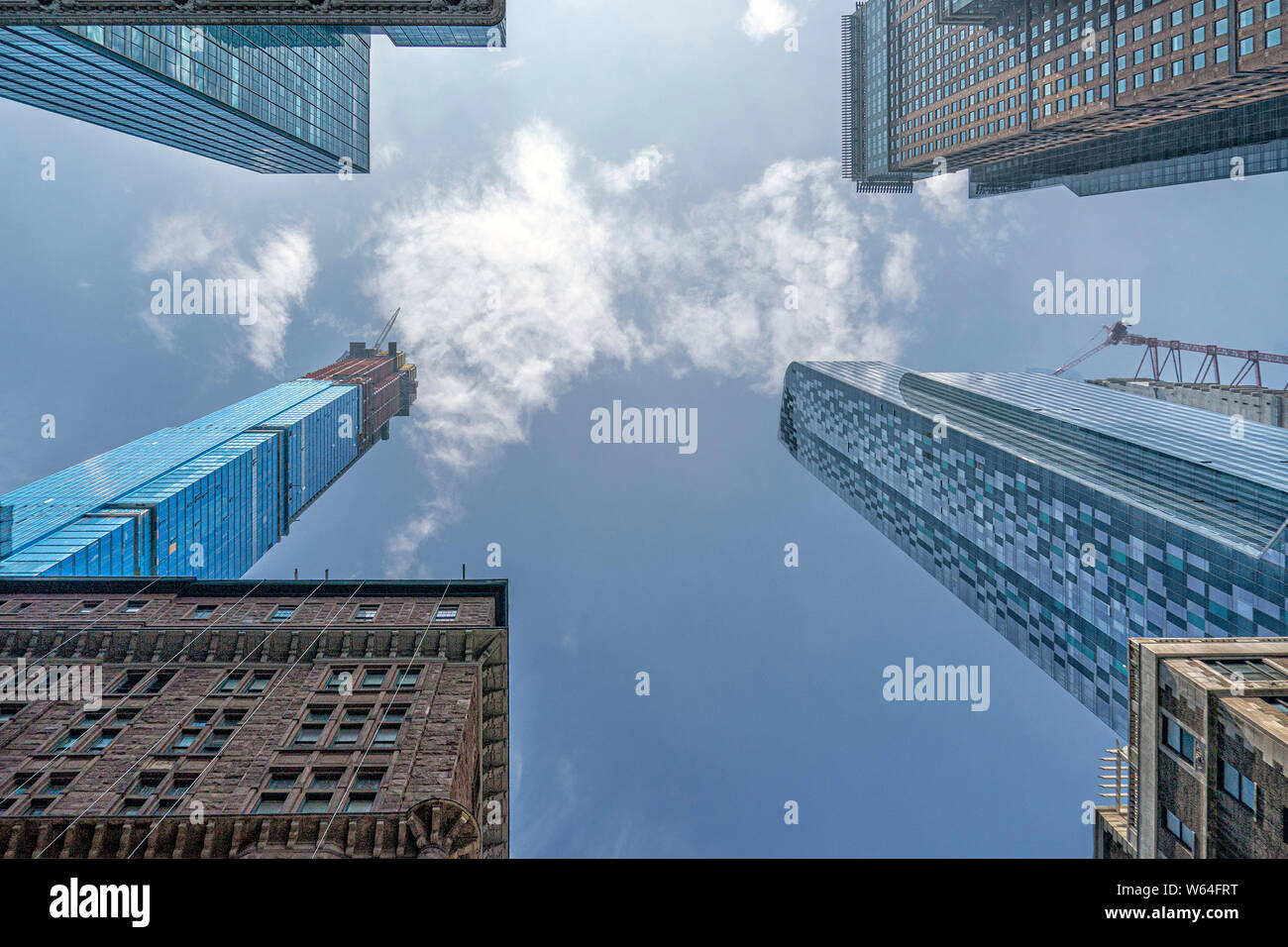 new york shining skyscrapers windows reflection Stock Photo - Alamy