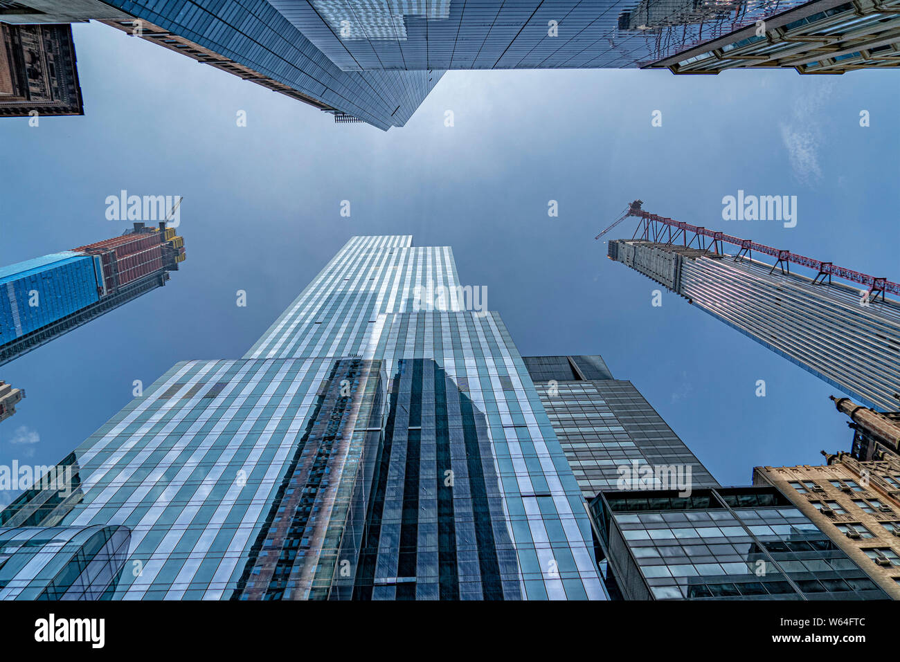 new york shining skyscrapers windows reflection Stock Photo - Alamy