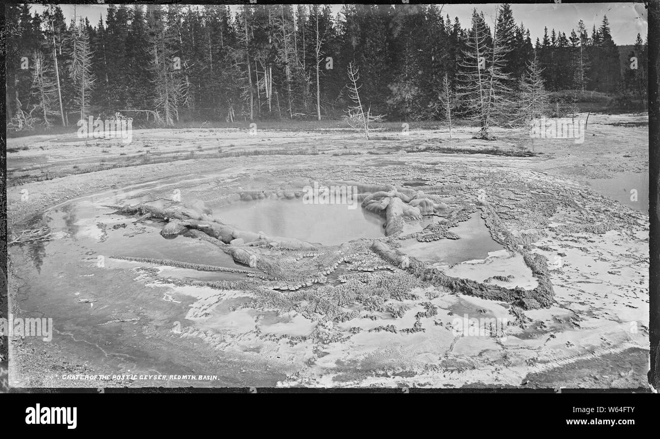 Crater of the Rustic Geyser, Heart Lake basin. Yellowstone National ...