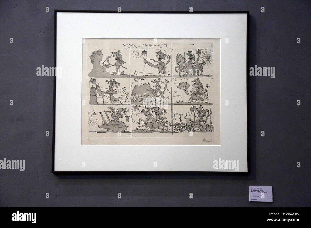 "Dream and Lie of Franco II" is on display during the "Picasso - The ...
