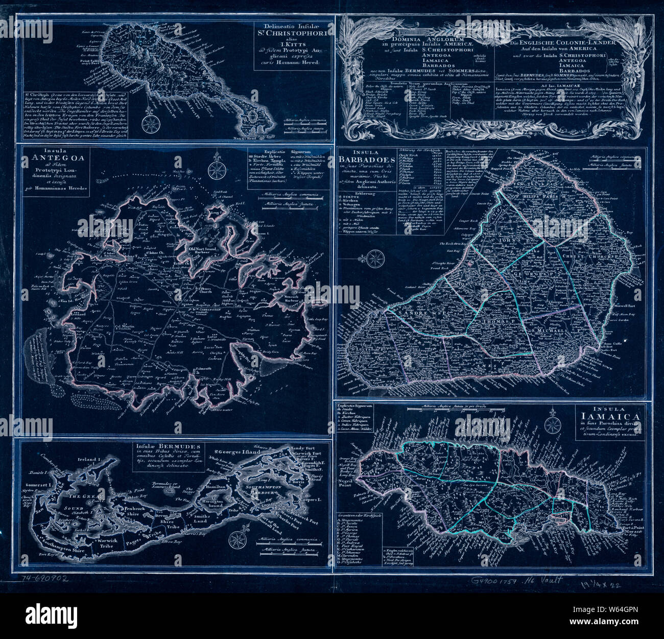 Barbados historical map hi-res stock photography and images - Alamy