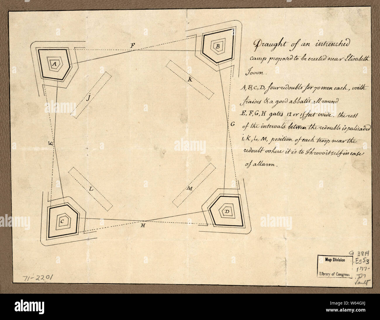 American Revolutionary War Era Maps 1750-1786 518 Draught of an ...