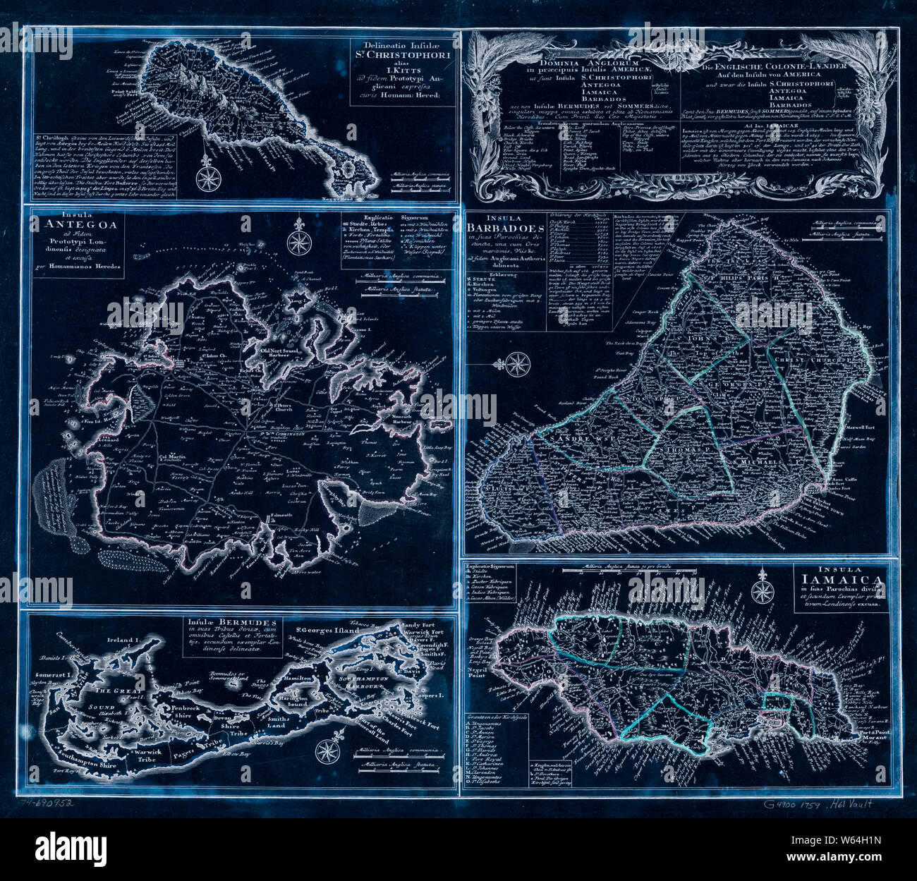 Barbados historical map hi-res stock photography and images - Alamy