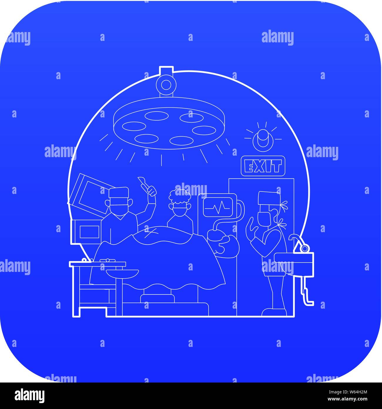 Surgical operation in hospital concept Stock Vector Image & Art - Alamy