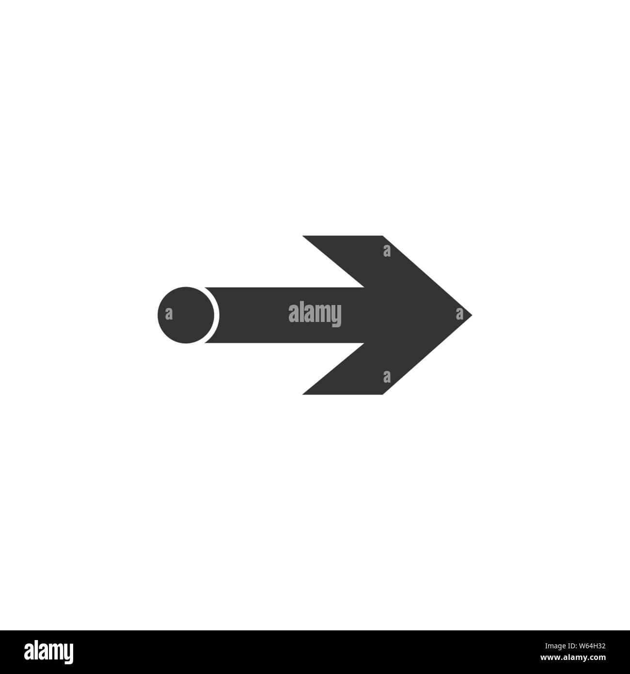 Vector illustration, flat design. Arrow forward icon Stock Vector Image ...