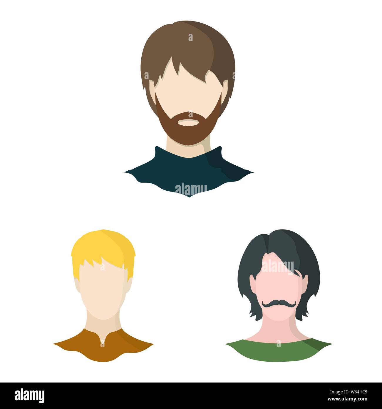 Vector illustration of avatar and dummy symbol. Set of avatar and ...