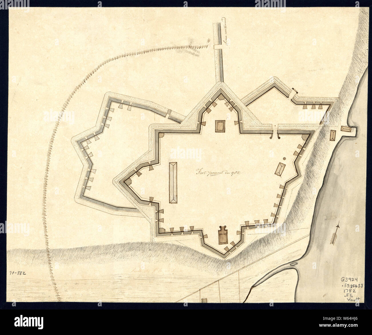 American Revolutionary War Era Maps 1750-1786 533 Fort Provost in 1782 ...