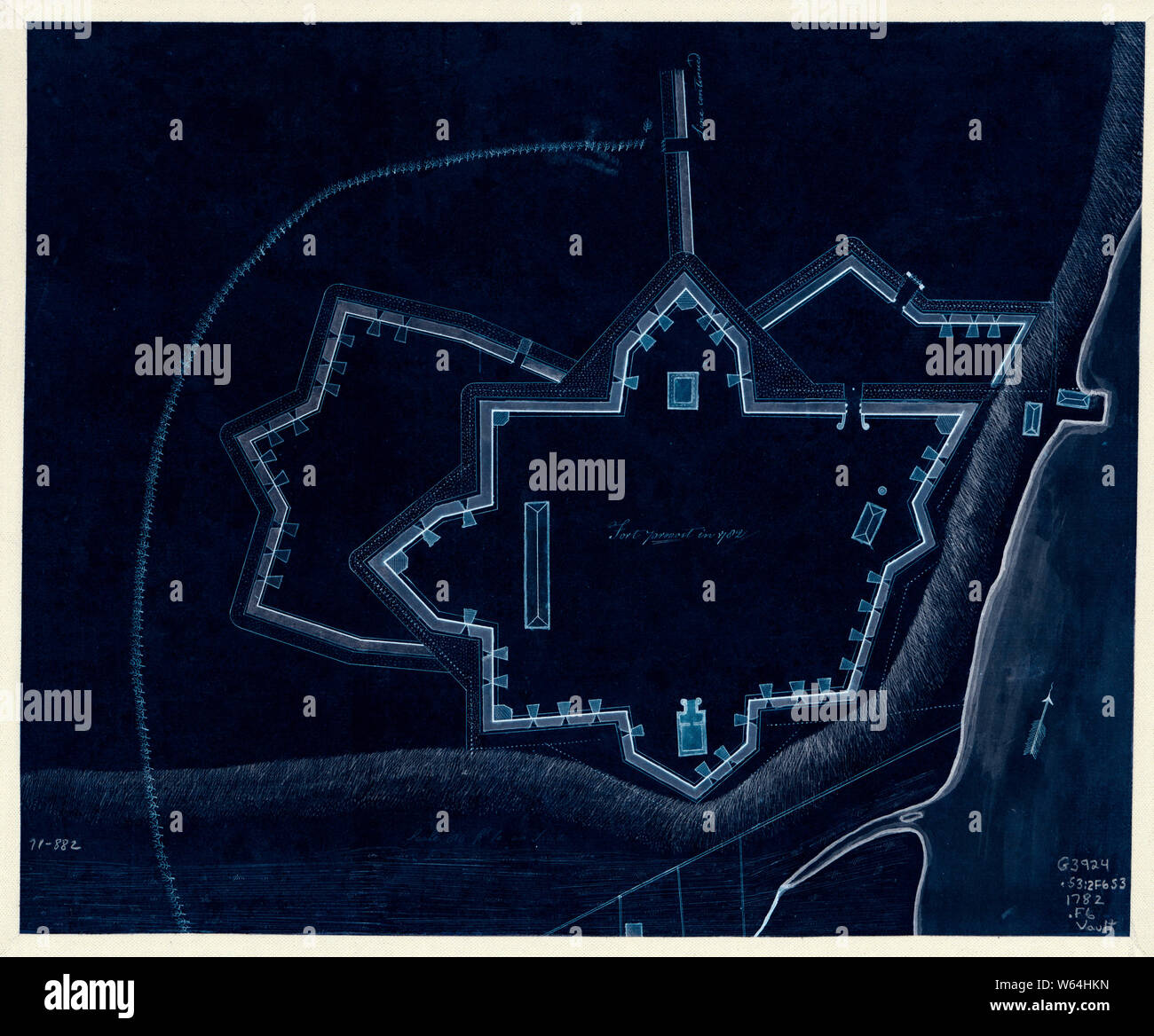 American Revolutionary War Era Maps 1750-1786 535 Fort Provost in 1782 ...